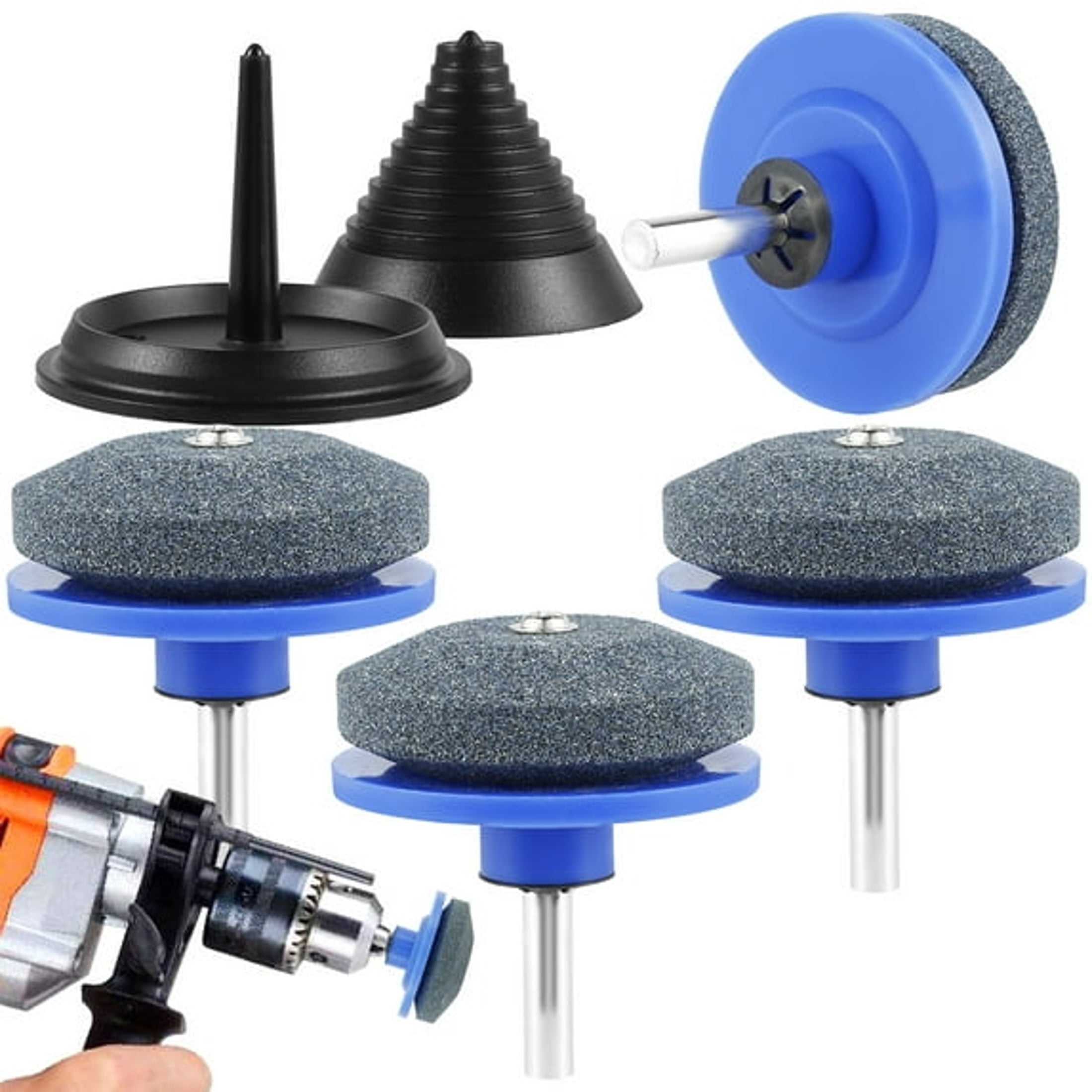 EXLEAF Reusable Sharp Wear Lawn Mower Blade Sharpener,5 Piece,lawn ...