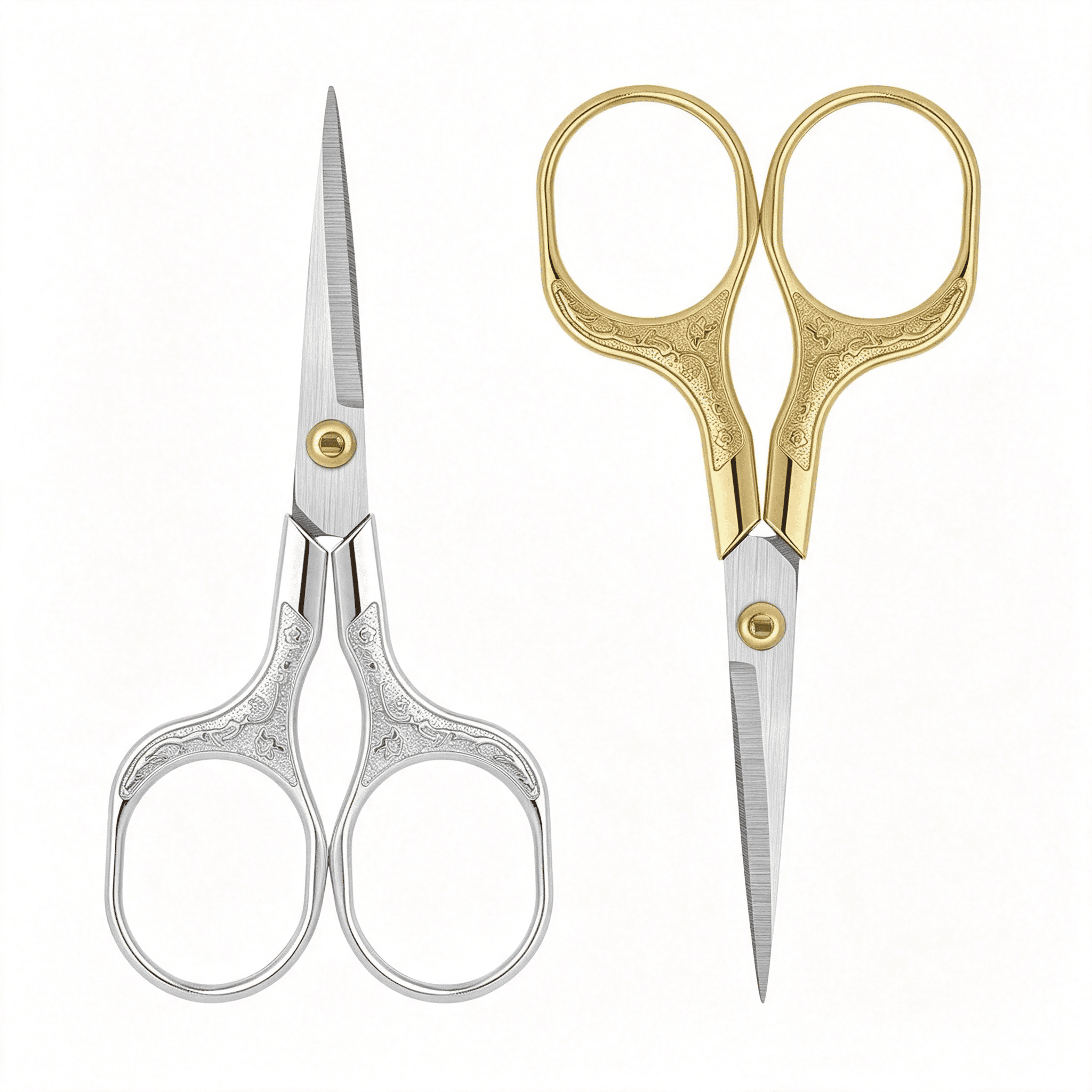EXLEAF Small Embroidery Scissors,Set of 2 Sewing & Craft Scissors for ...