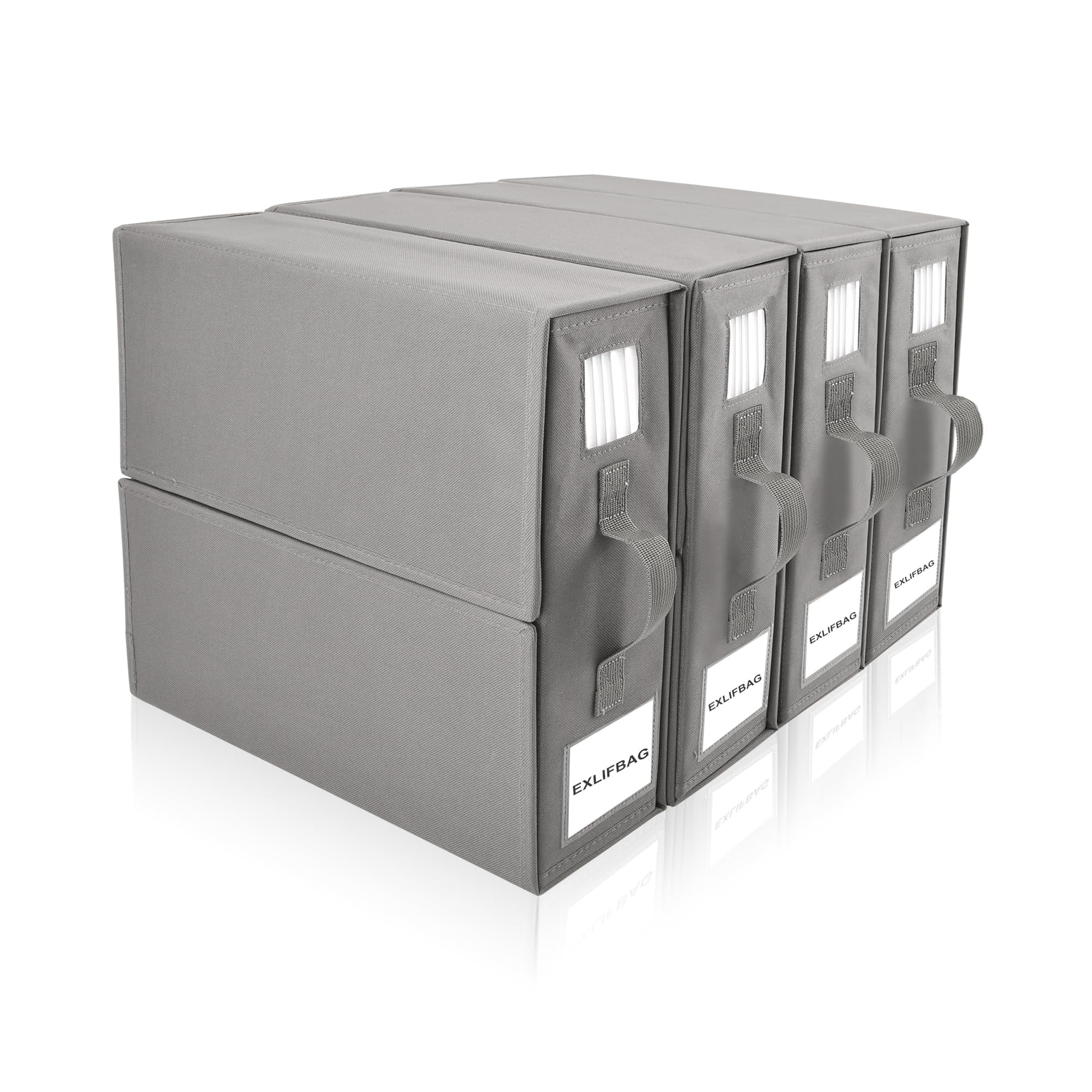 EXLIFBAG 4 Pack Sheet Organizers and Storage, Foldable Bed Sheet ...