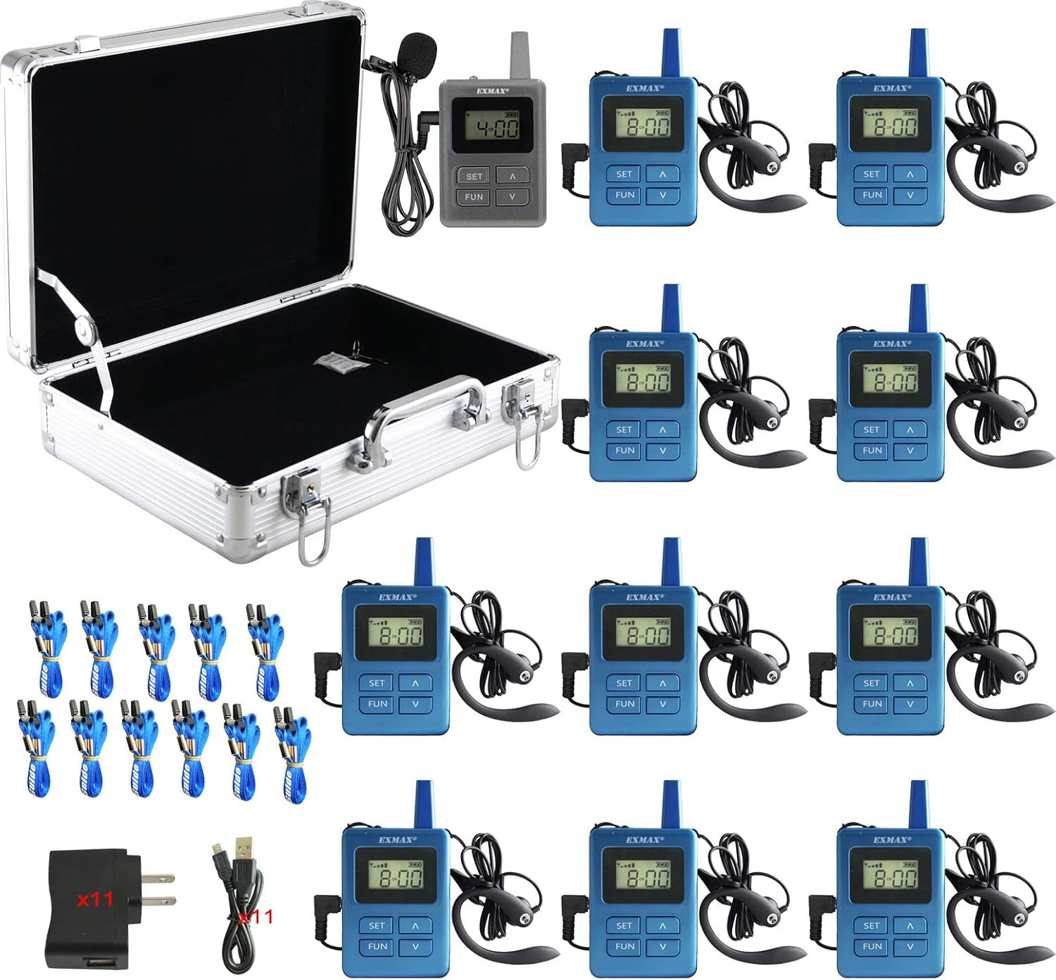 EXMAX ELGT-470 UHF Wireless Whisper Acoustic Transmission System Church ...