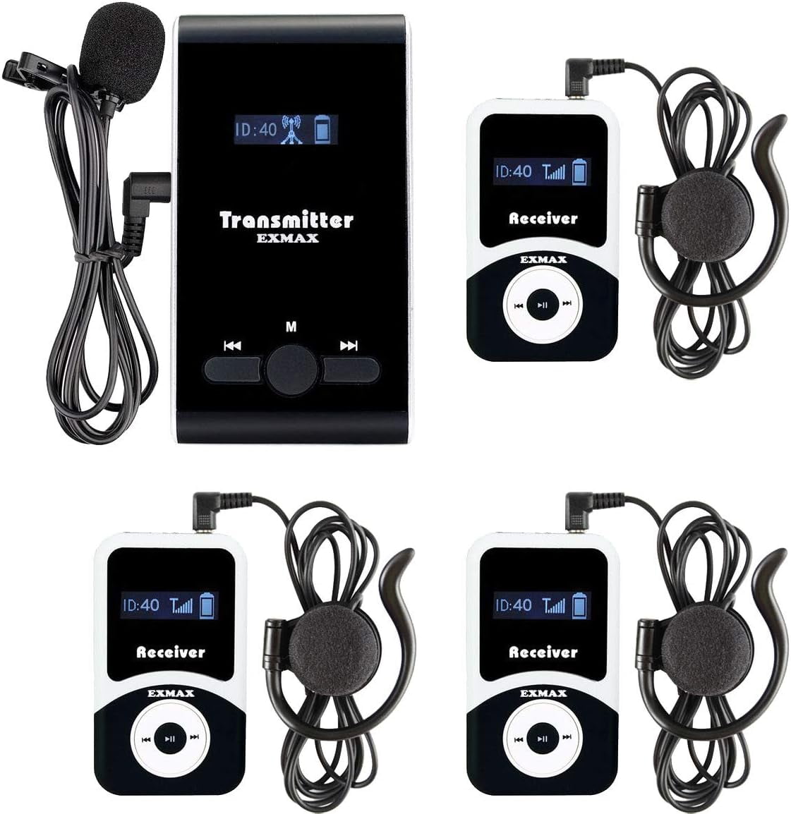 EXMAX EX-100 Wireless Tour Guide Monitoring Acoustic Audio Voice ...