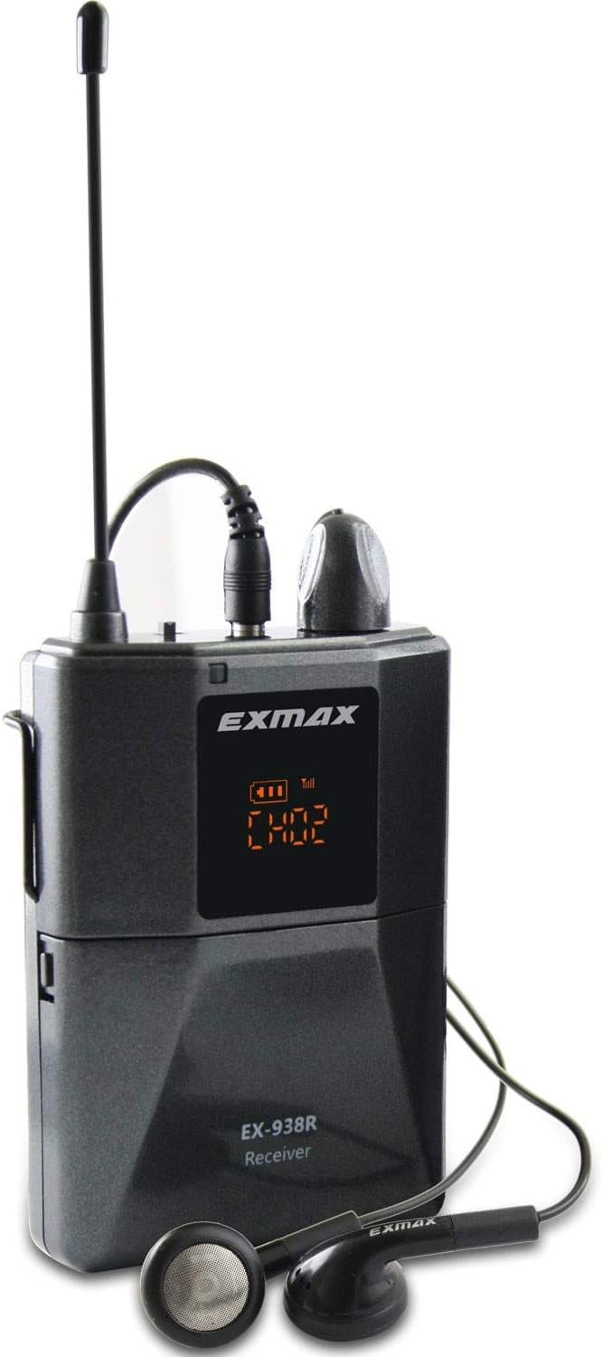 EXMAX EX-938 Wireless Headset Microphone Tour Guide System Interpreter Transmitter Translator in ...