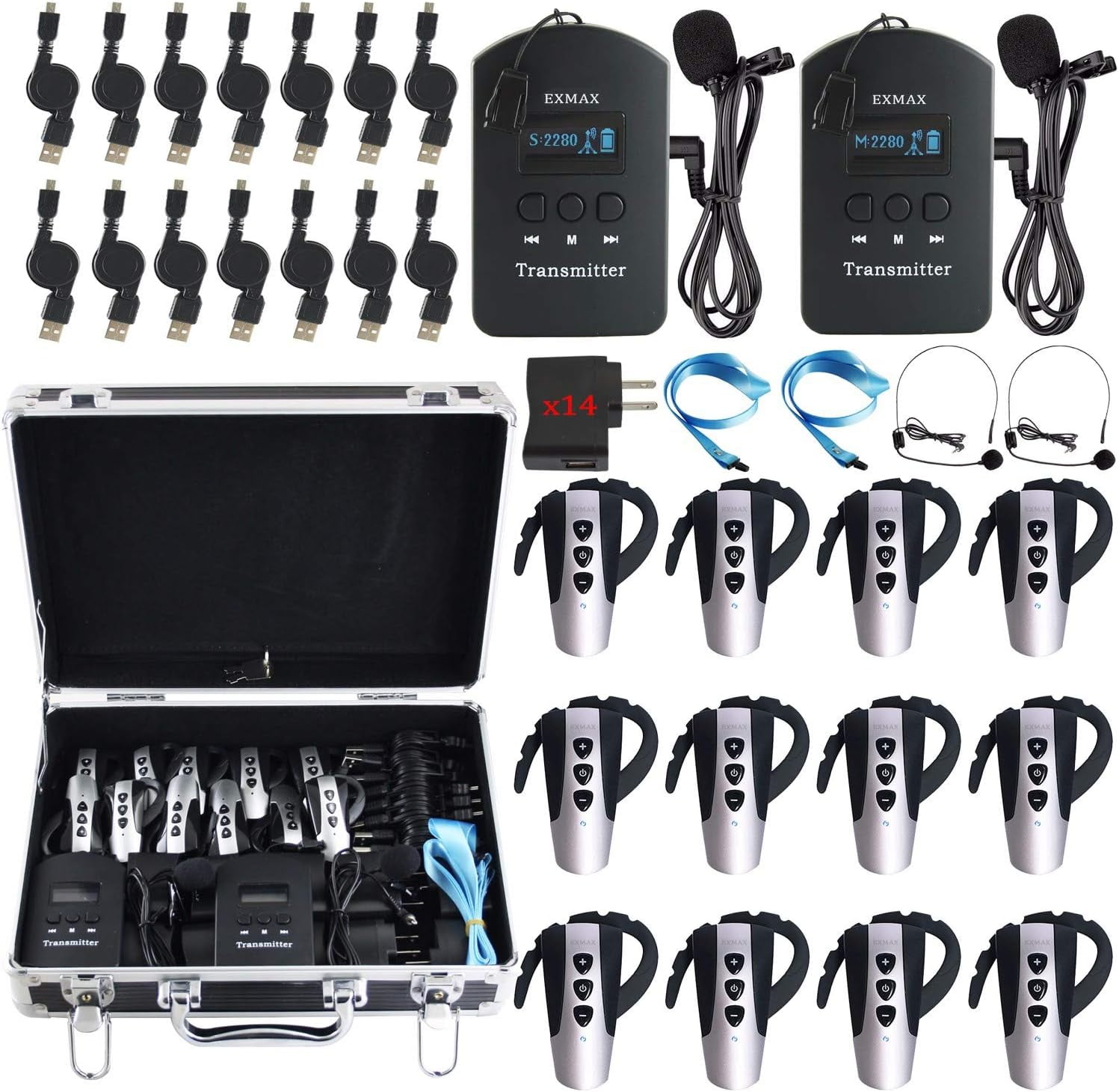 EXMAX® EXD-6824 Wireless Tour Guide System for Tour Guiding ...
