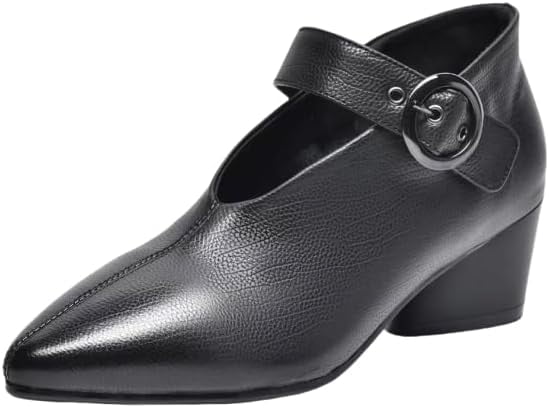 EXNOVFCComfortable Block Heel Women's Shoes with Ankle Buckle - Stylish ...