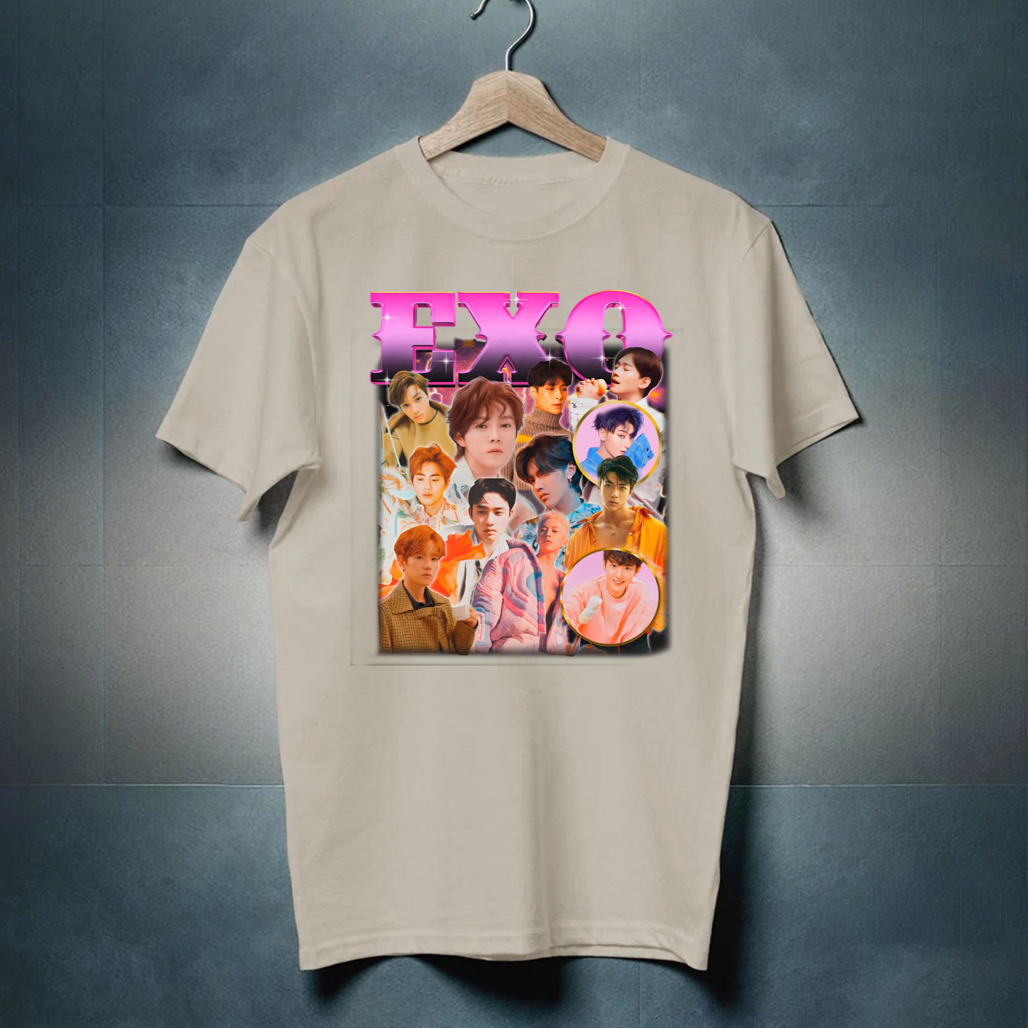 EXO Retro Bootleg Shirt - K-Pop Inspired Tee - Exo Fan Merch - Kpop ...