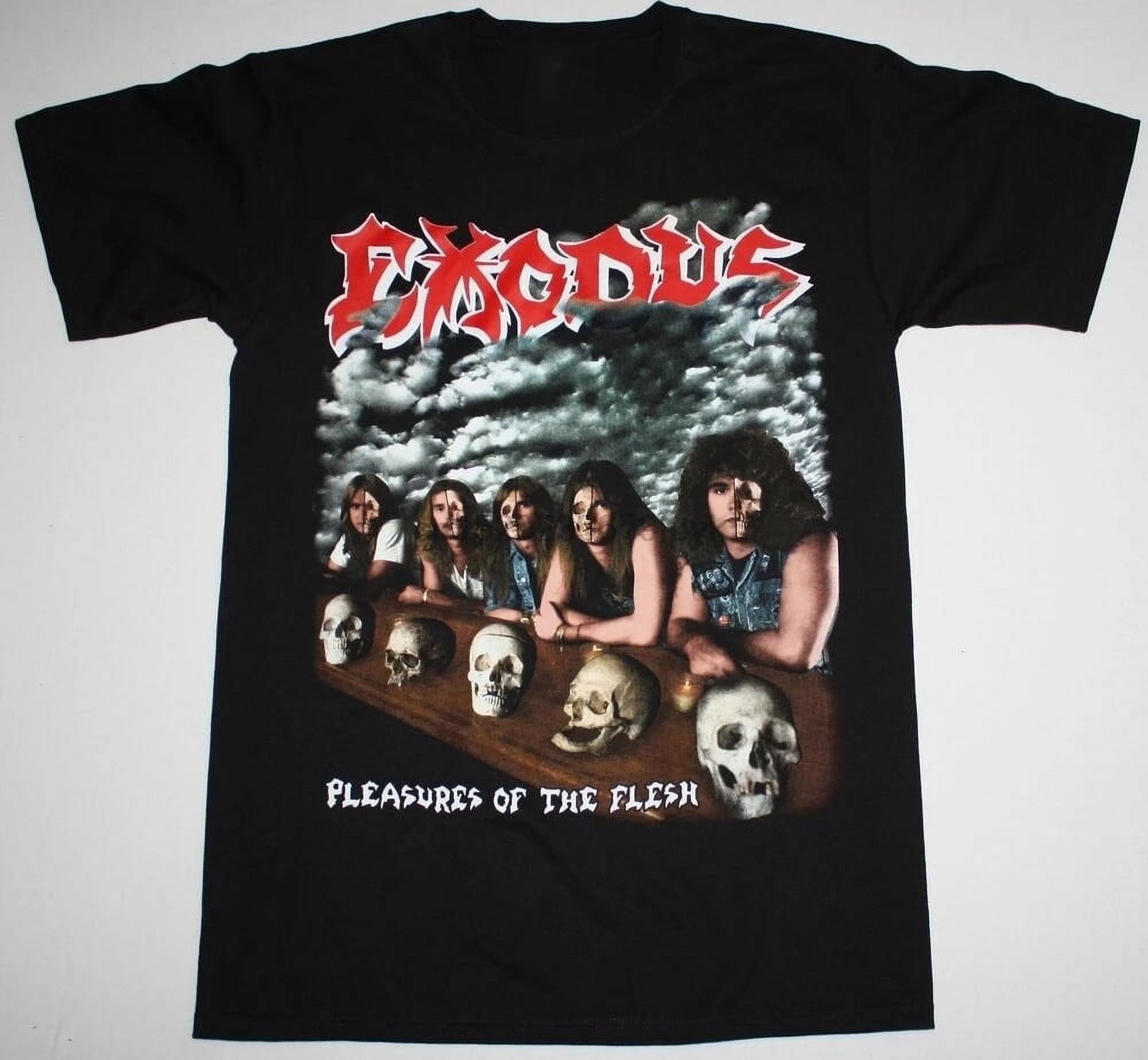 EXODUS PLEASURES OF THE FLESH Short Sleeve Black All Size Tee Shirt ...
