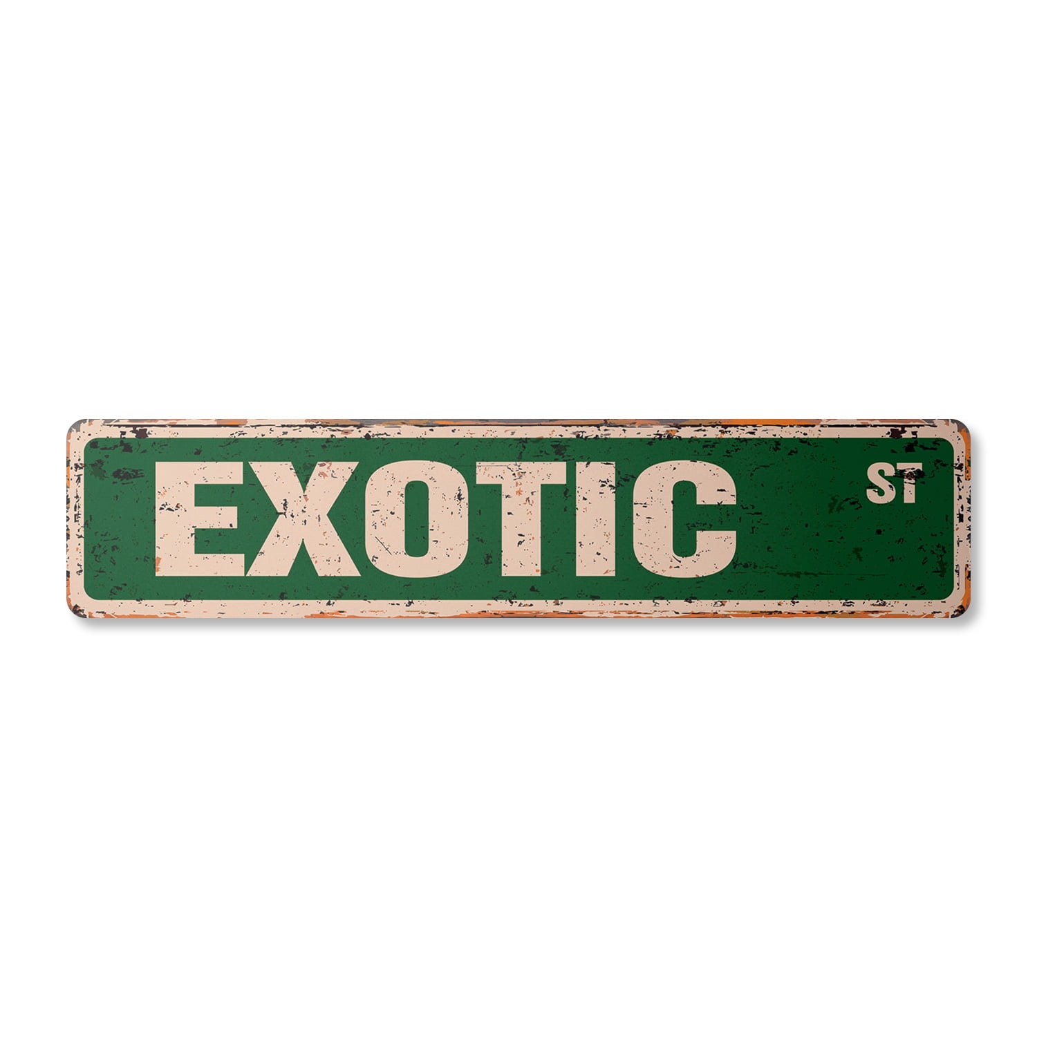 EXOTIC Vintage Plastic Street Sign cat breed feline kitty kitten ...
