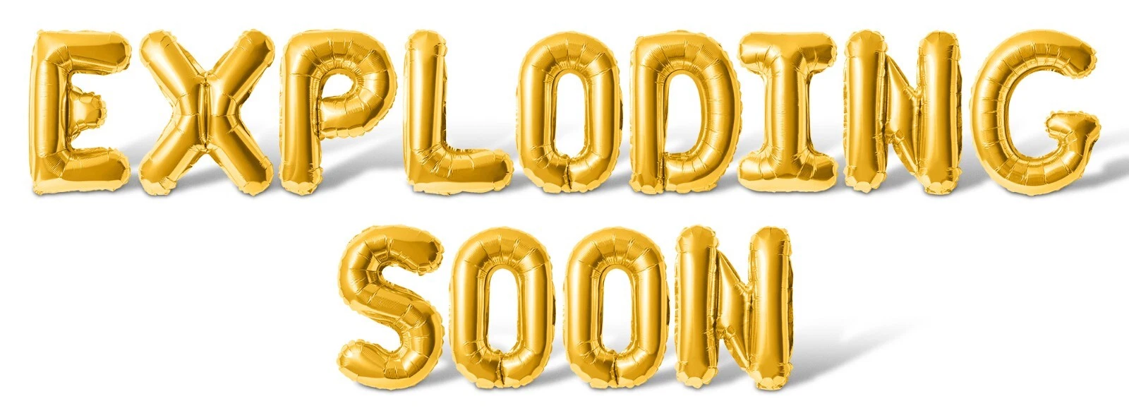 EXPLODING SOON Letter Balloon Banner - Baby Shower Party Decorations ...