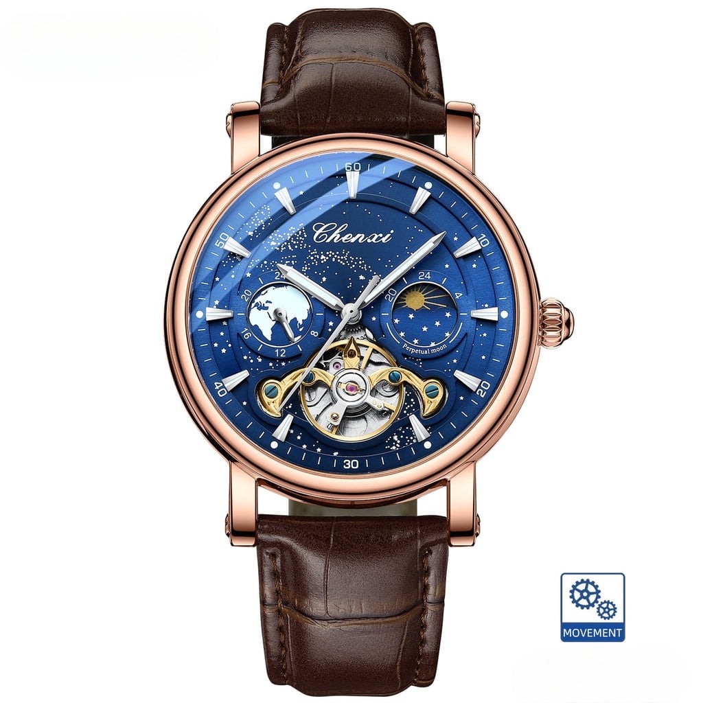 Explojoy Business Style Mechanical Watch – Skeleton Face, Auto Winding ...