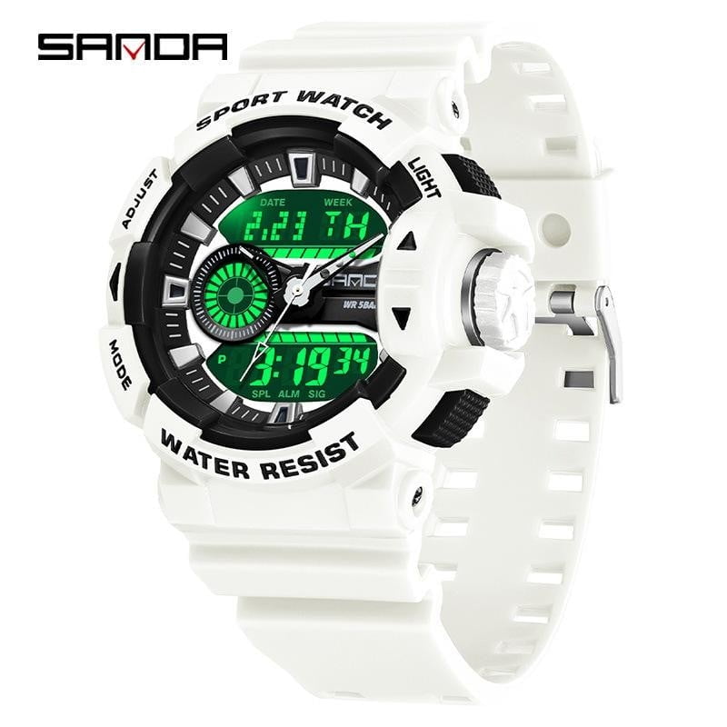 Explojoy Men's Electronic Watch – Dual Time Zones, Luminous Backlight ...
