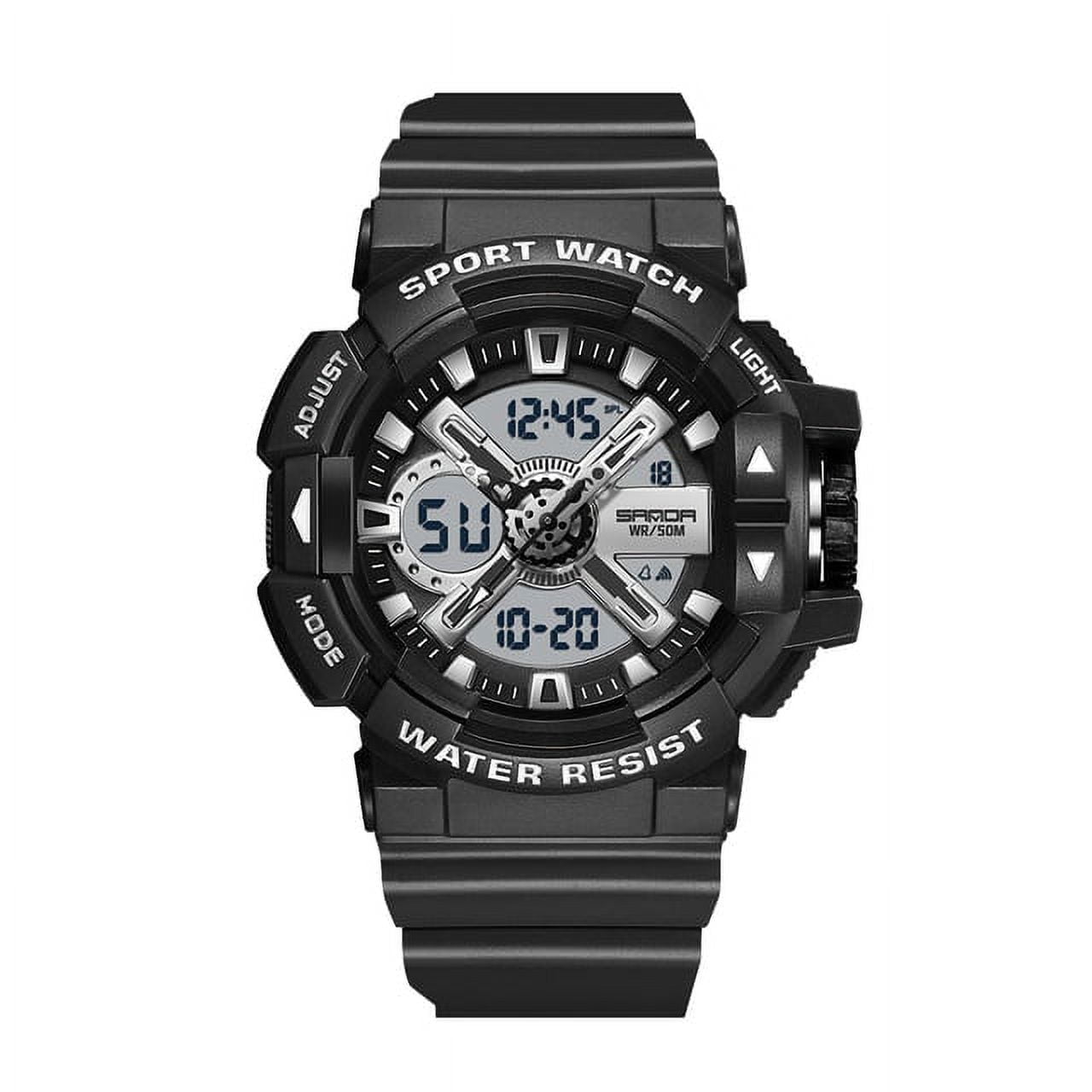 Explojoy Men's Military Sport Watch – Dual Display Quartz Digital ...