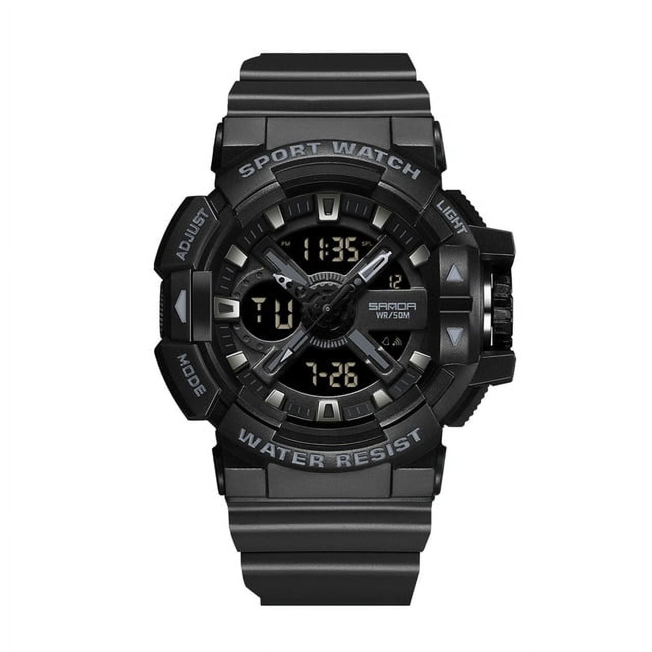 EXPLOJOY Men's Military Sport Watch – Dual Display Quartz Digital ...