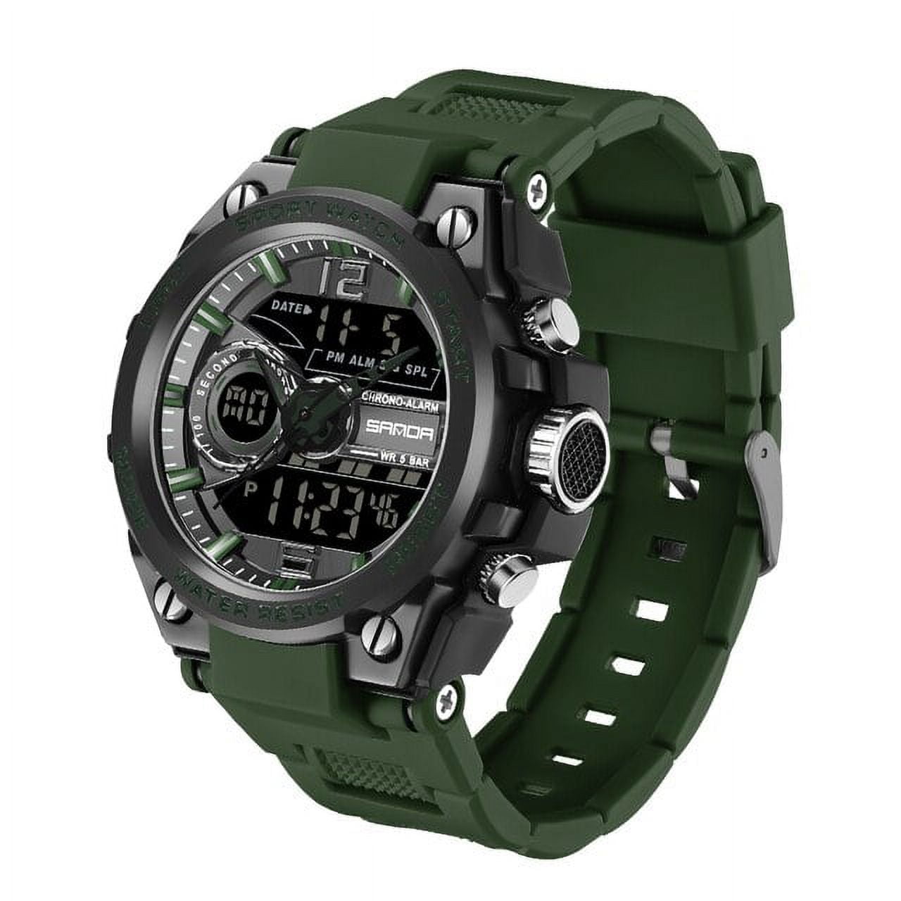 EXPLOJOY Men's Military Sport Watch – Dual Display Quartz Wristwatch ...