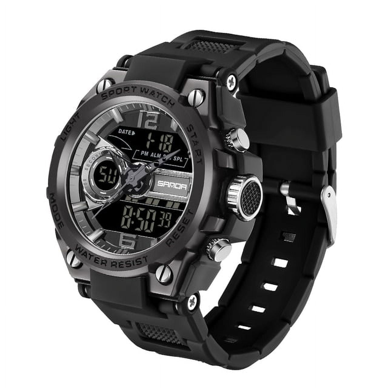 Explojoy Men's Military Sport Watch – Dual Display Quartz Wristwatch ...