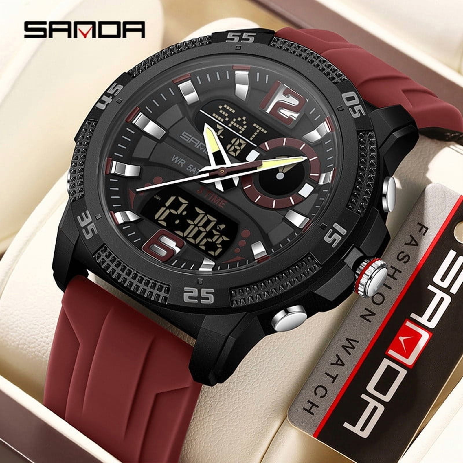 Explojoy Unisex Digital Sport Watch – Dual Display, Multifunction ...