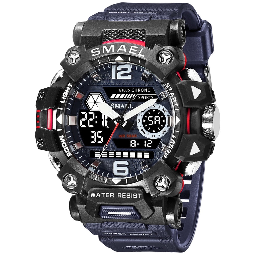 EXPLOJOY Waterproof Digital Sport Watch – Dual Display Interface with ...