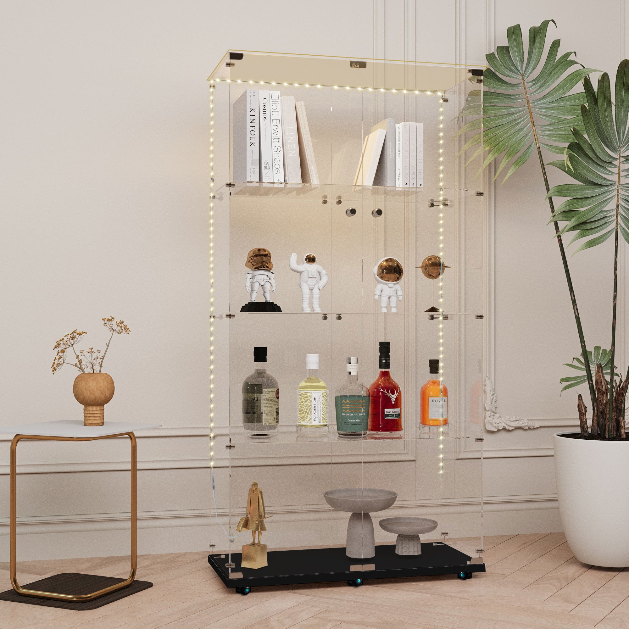 EXRACING Upgraded Tempered Glass Display Cabinet,Wine Cabinet,Storage Cabinet,File Cabinet ...