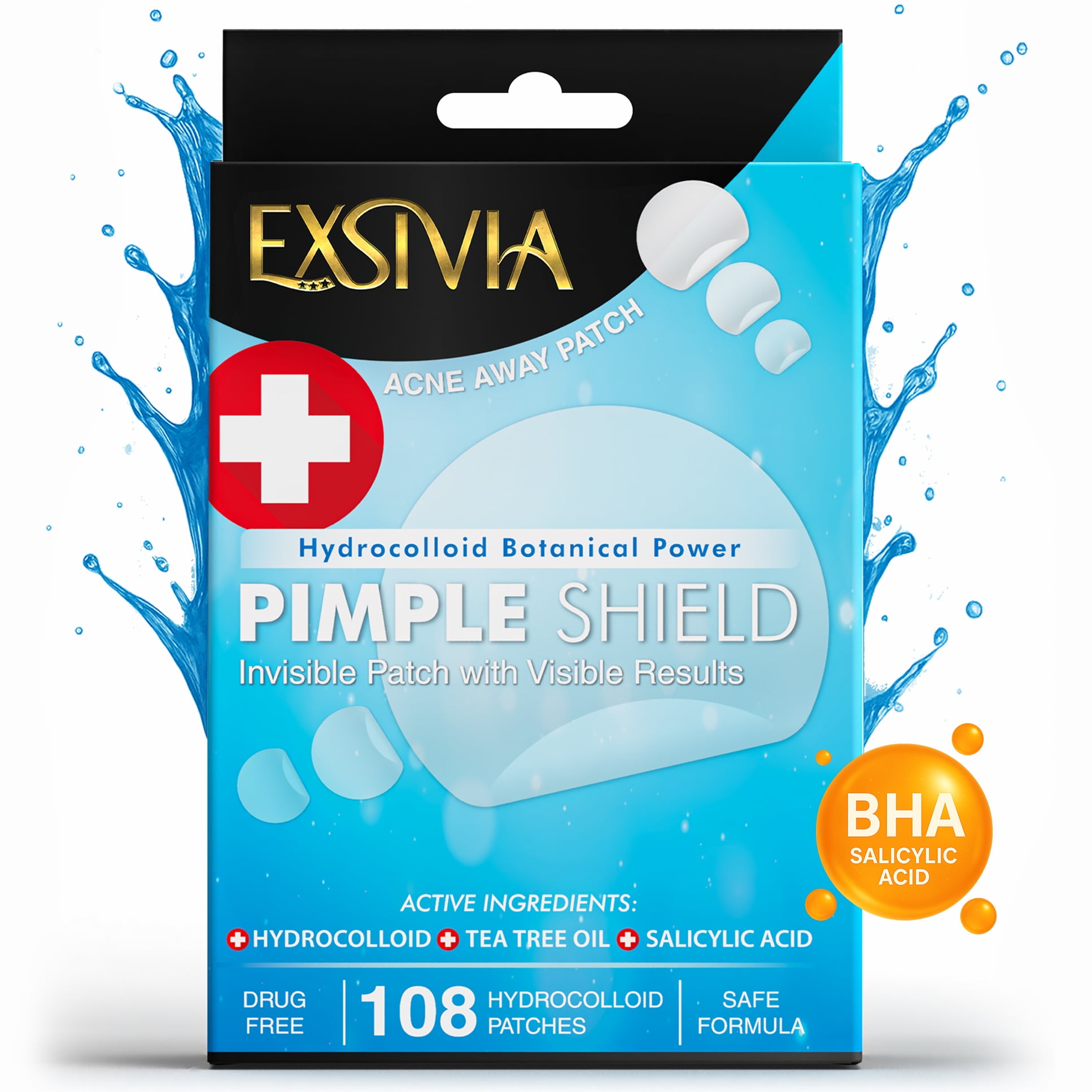 EXSIVIA Acne Pimple Patches - Ultra Thin, Gentle Blemish & Zit Covers ...