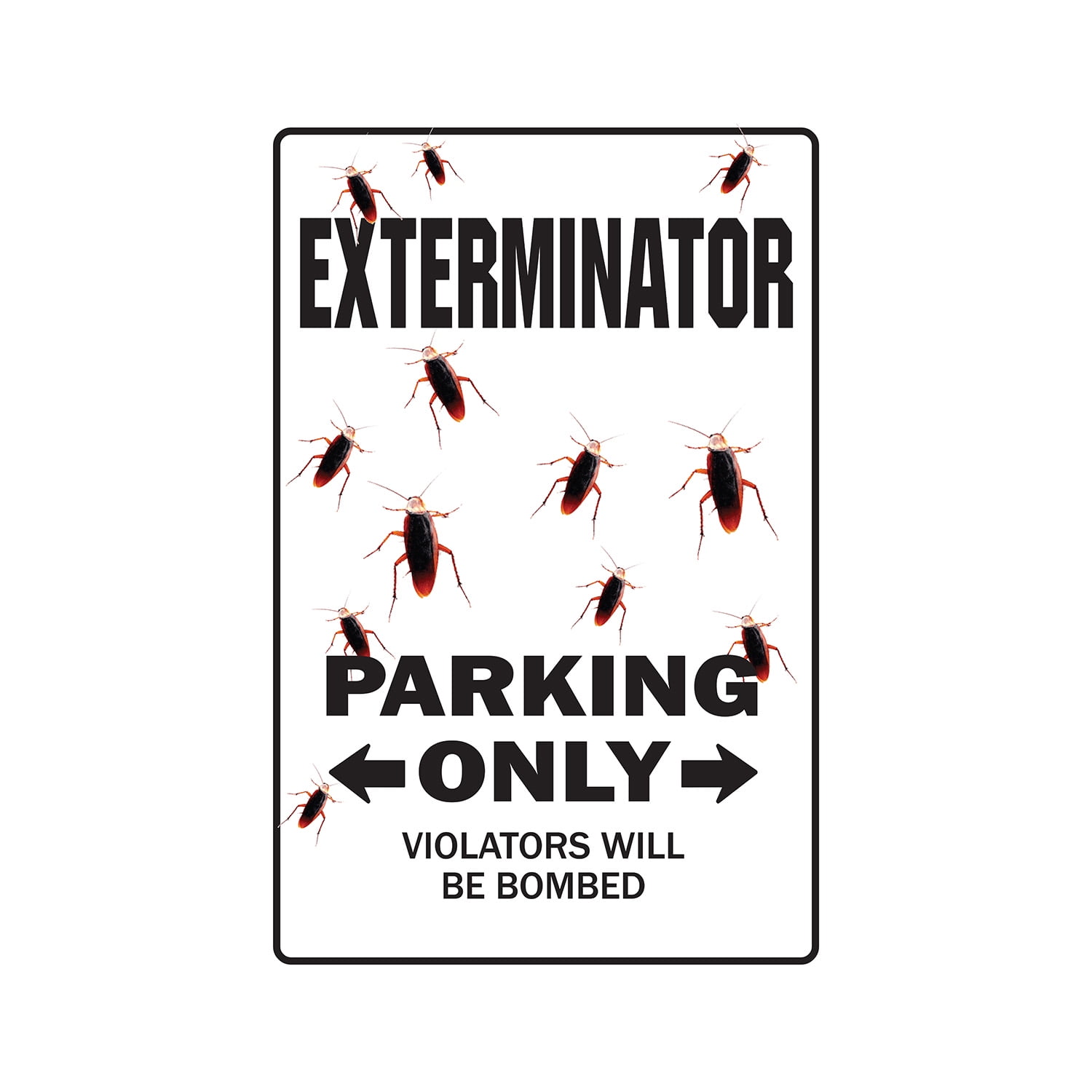 EXTERMINATOR Aluminum Sign parking bugs pest control bug guy insects ...