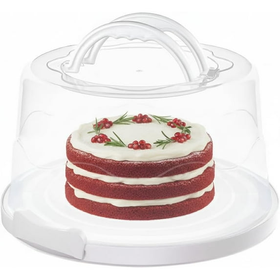 EXTRA LARGE & EXTRA STURDY Cake Carrier, Cake Stand with Lid and ...