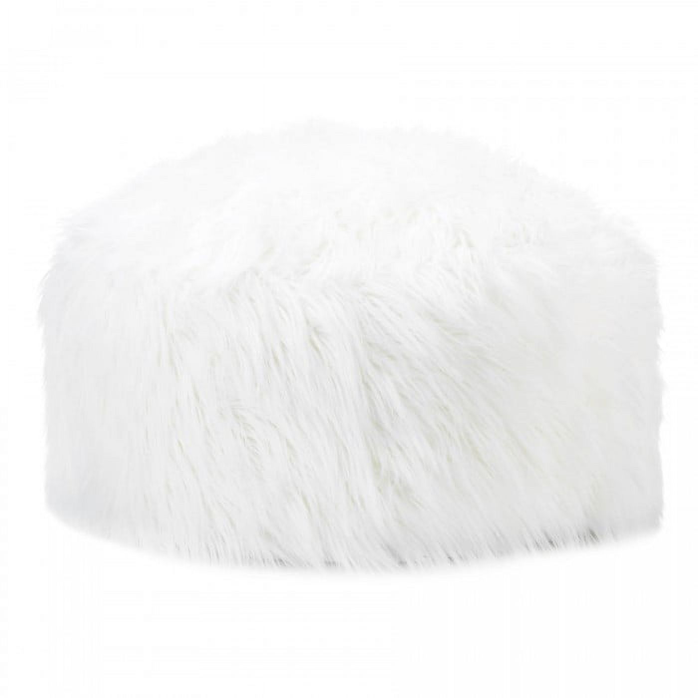 EXTRA LARGE FUZZY WHITE OTTOMAN - Walmart.com