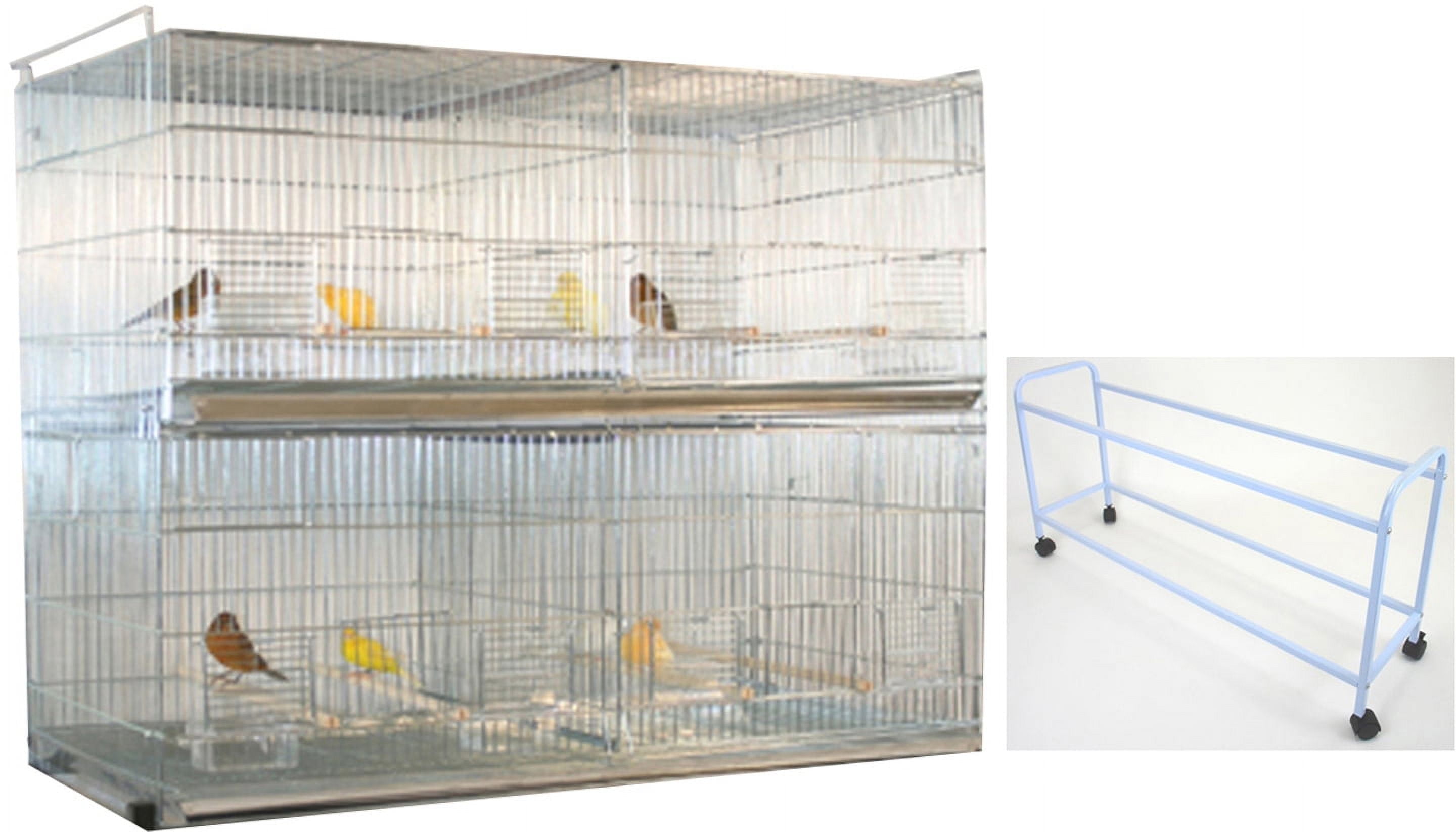 EXTRA LARGE 2 Galvanized Zinc Stack & Lock Double Breeding Bird Cages ...