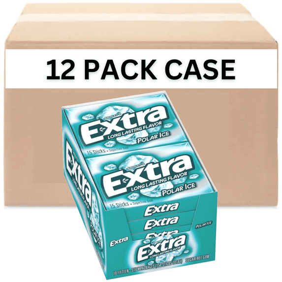 EXTRA POLAR ICE Bubble Gum 12 Pack Wholesale Great for Convenience ...