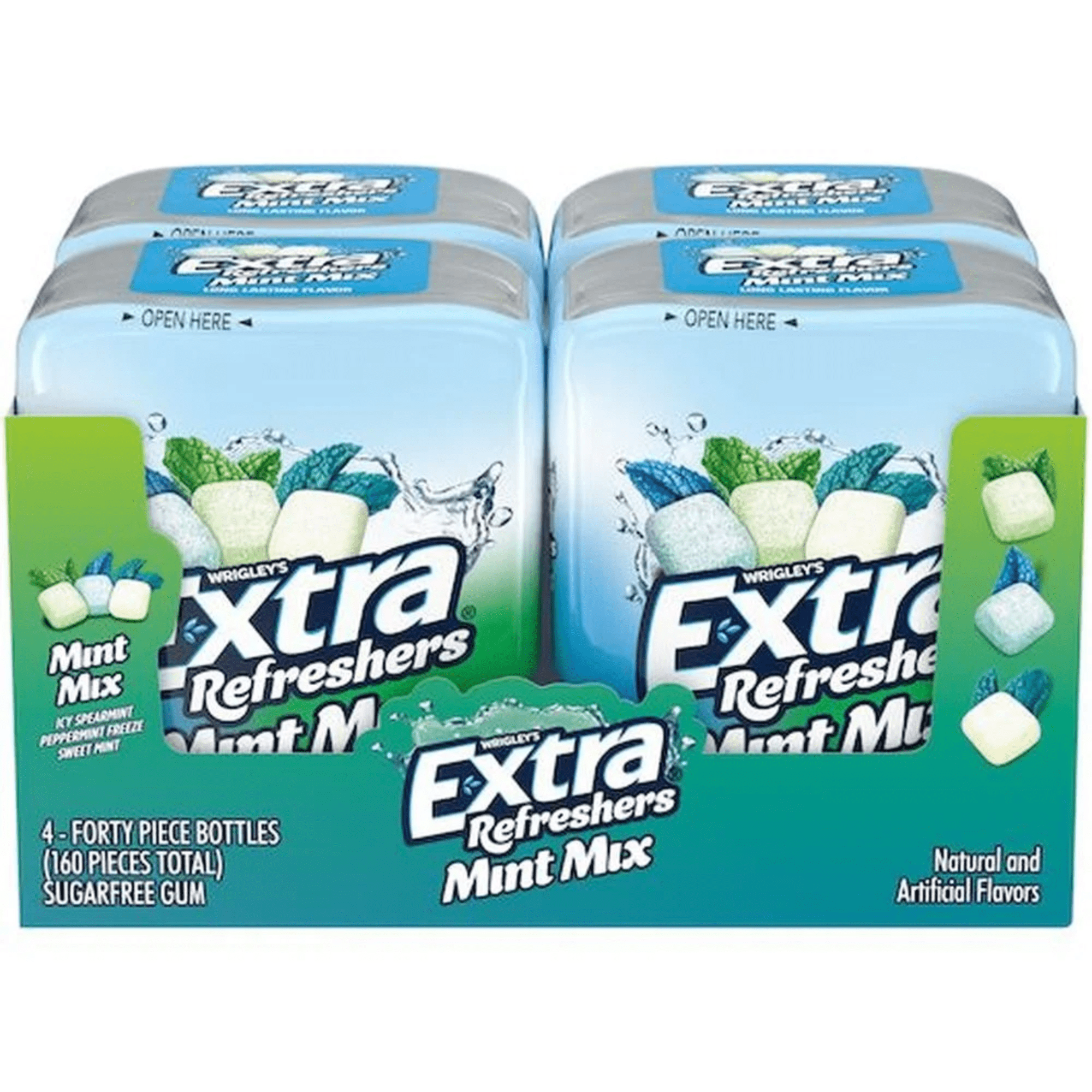 EXTRA Refreshers MINT MIX Sugar Free Chewing Gum Bulk, 40 Pieces Per ...