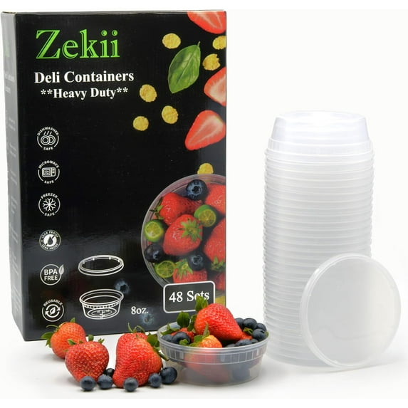 EXTRA THICK Deli Containers with Lids, Soup Containers w/Lids Airtight ...