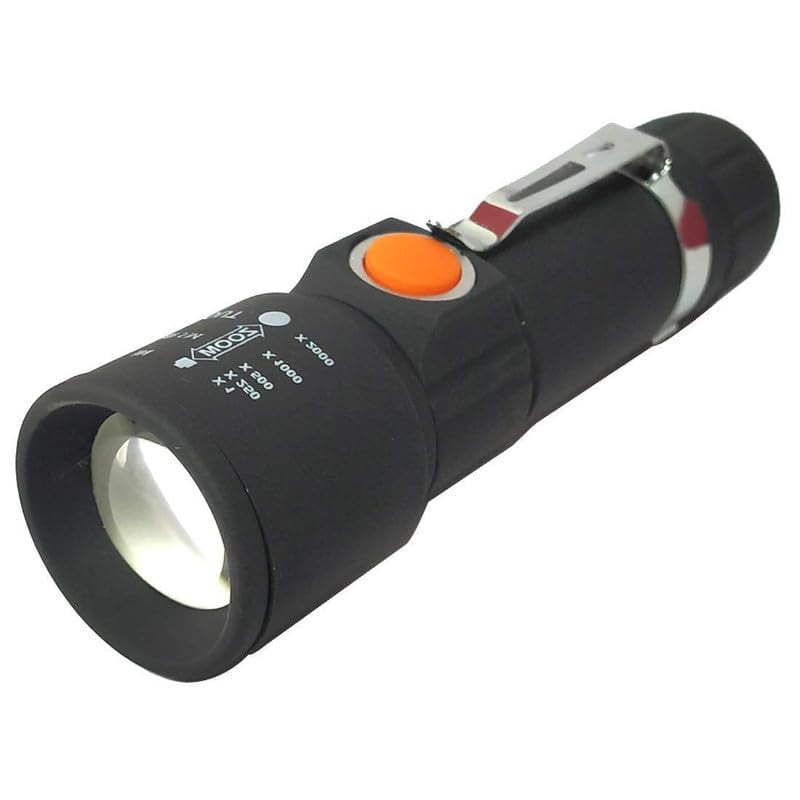 EXTREMUS Portable USB Mini Rechargeable Flashlight LED High Power Zoom ...