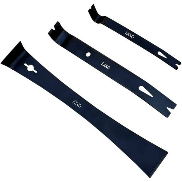 EXXO TOOLS Pry Bar Scraper Set - 3 Piece Pry Bar Set 5-1/2" Flat Pry ...