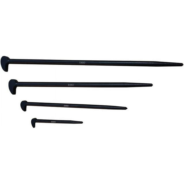 Exxo Tools Pry Bar Set Rolling Head Pry Bars 4 Pc Heavy Duty Pry Bar Set 6 12 16 20 Inch
