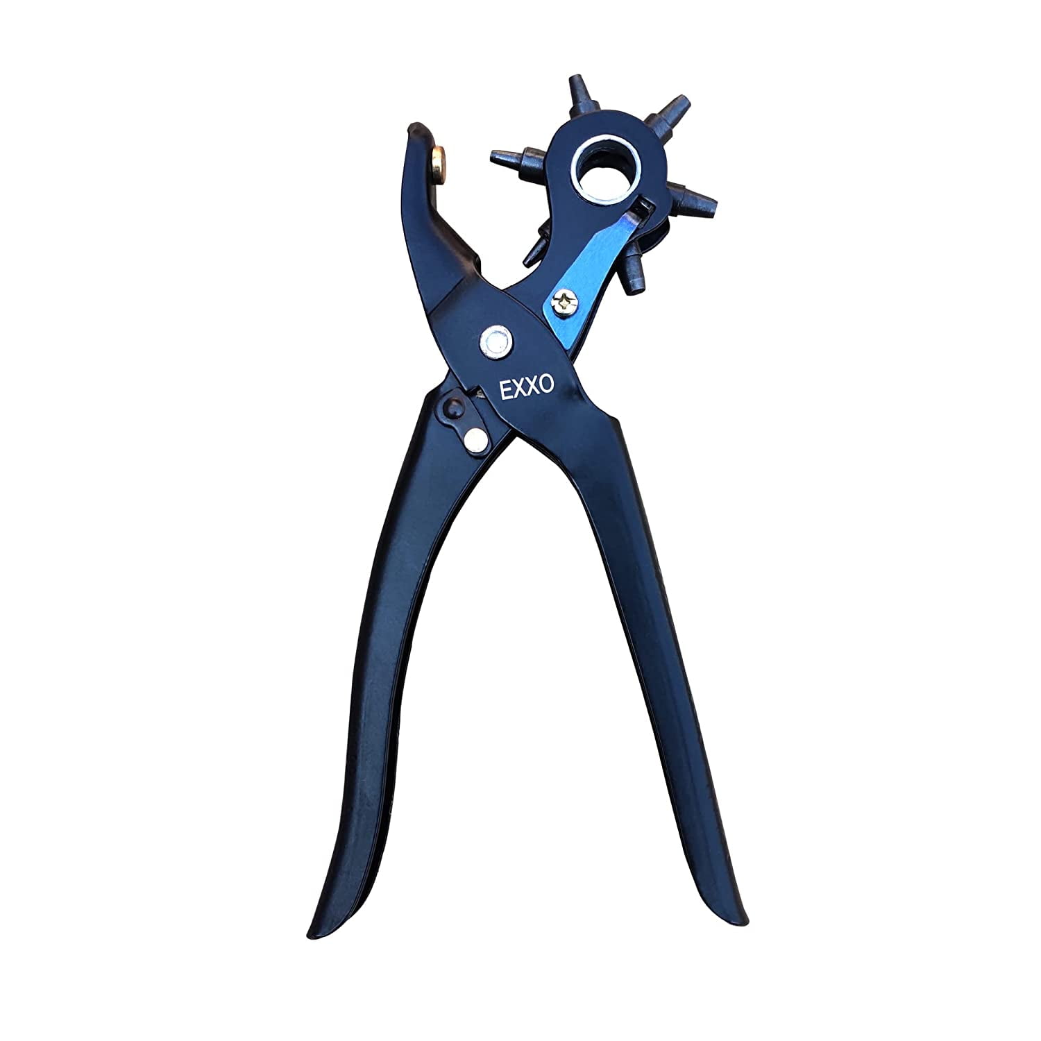 EXXO TOOLS Revolving Punch Plier - Leather Hole Punch Rivet Hole ...