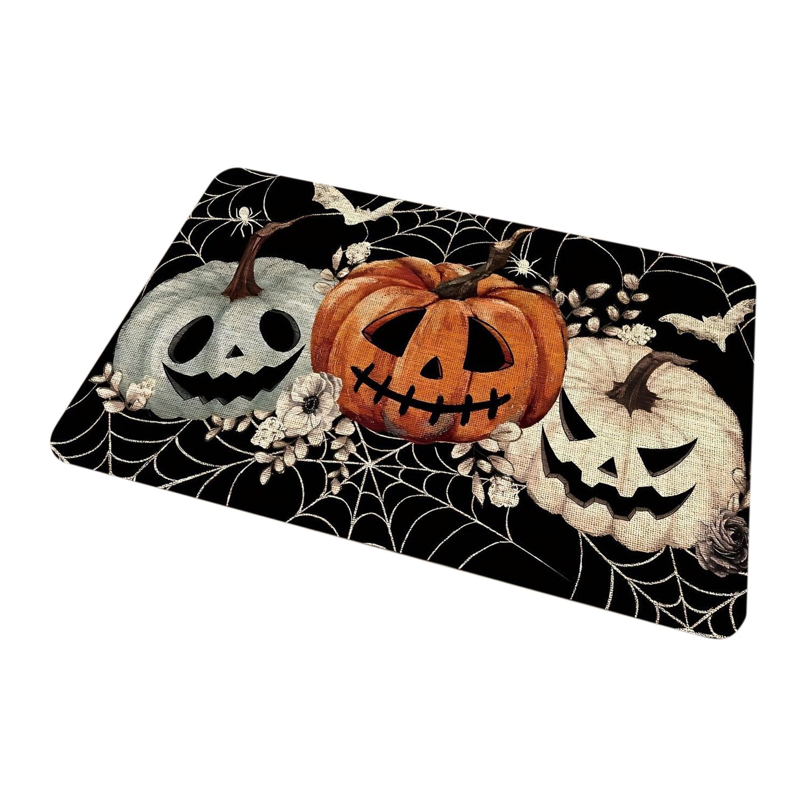 EXlal 2025 Halloween 3D Illusion Clown Bat Pumpkin Door Mat,The ...