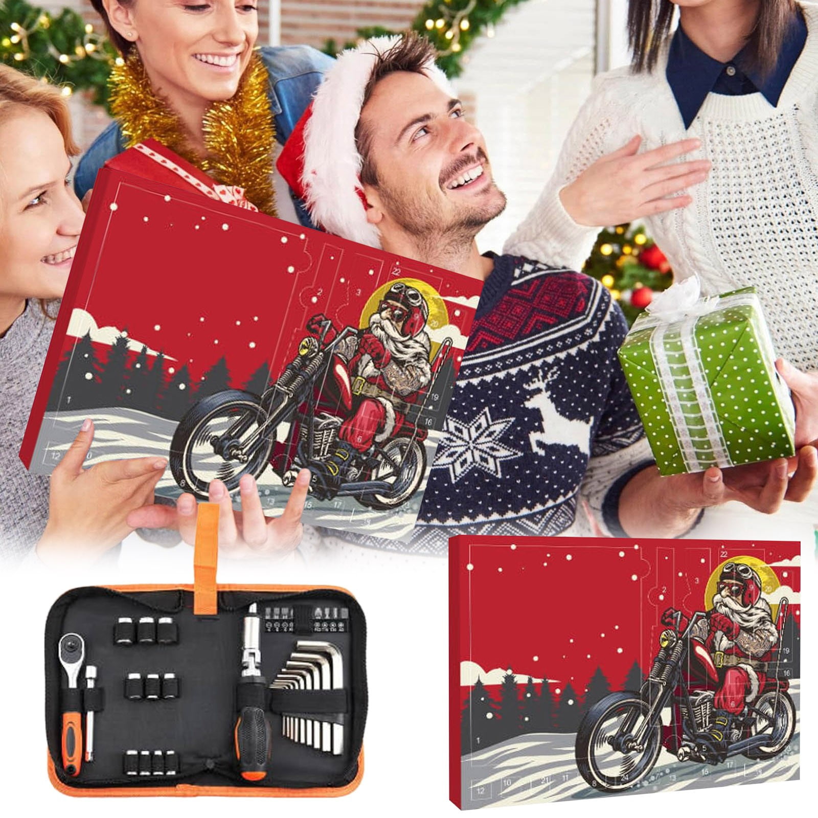 EXlal 2025 Halloween Christmas Arrival Calendar - Fun Tool Wrench ...