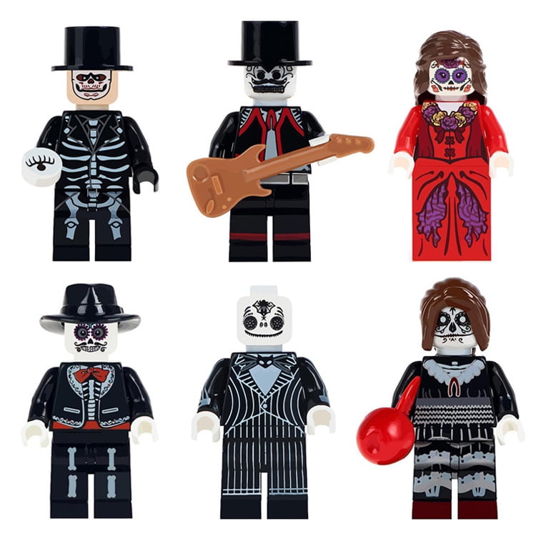 EXlal 6Pcs Horror Building Block Sets, Horror Action Figures Building ...
