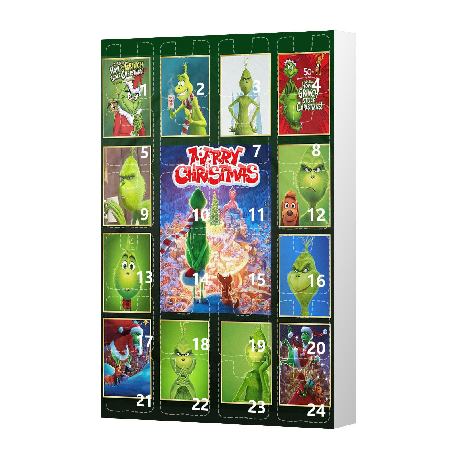 EXlal Green Monster Christmas Advent Calendar 2025, 24 Whoville ...