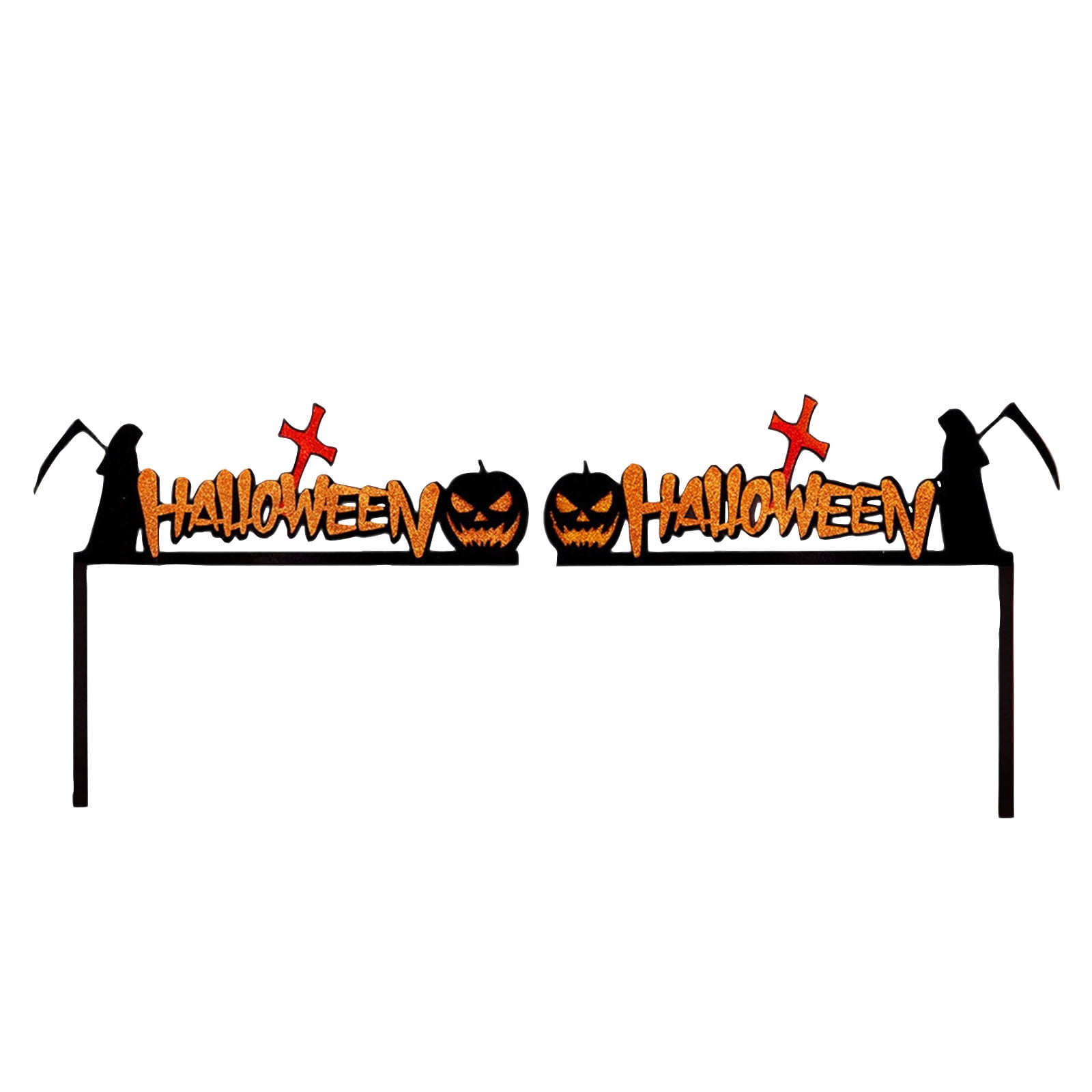 EXlal Halloween Door Corner Sign Decor,Felt Grim Reaper Pumpkin ...