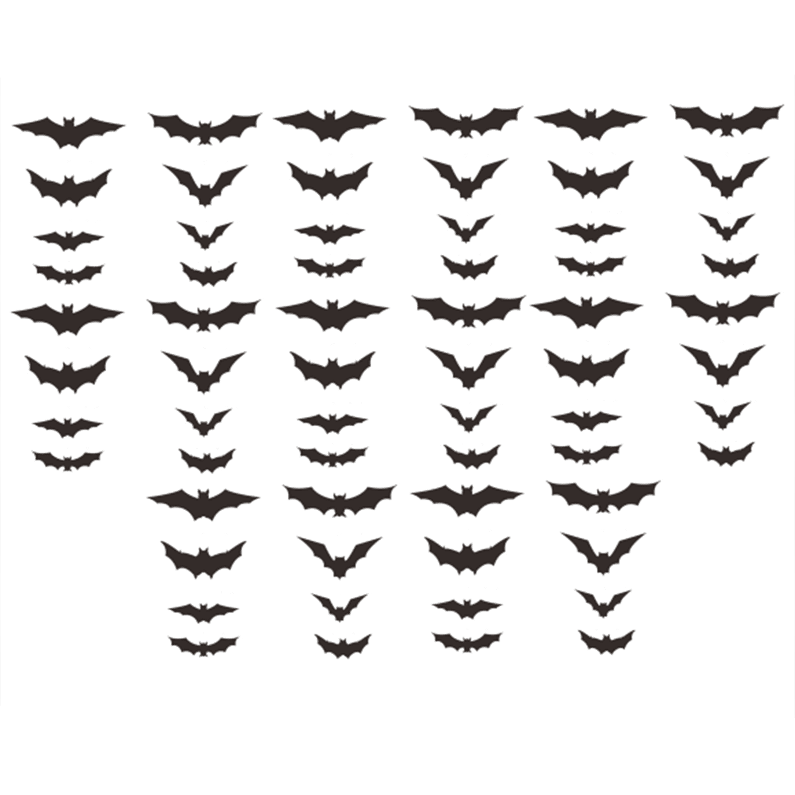 EXlal Halloween Wall Decor Black Bats Sticker, Lighted 3D Bat Stickers ...