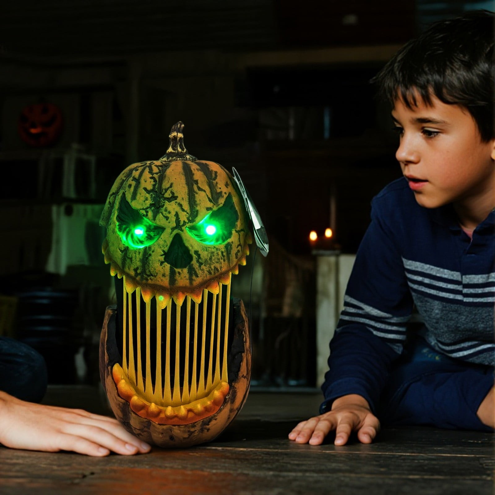 EXlal Haunted Living 17.7" Pop-Up Pumpkin With Led Lights And Sound ...