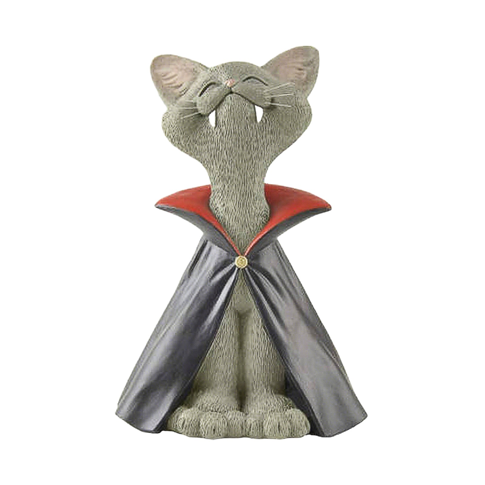 EXlal Whimsical Vampire Cat Figurine – Gothic Resin Halloween Decor For ...