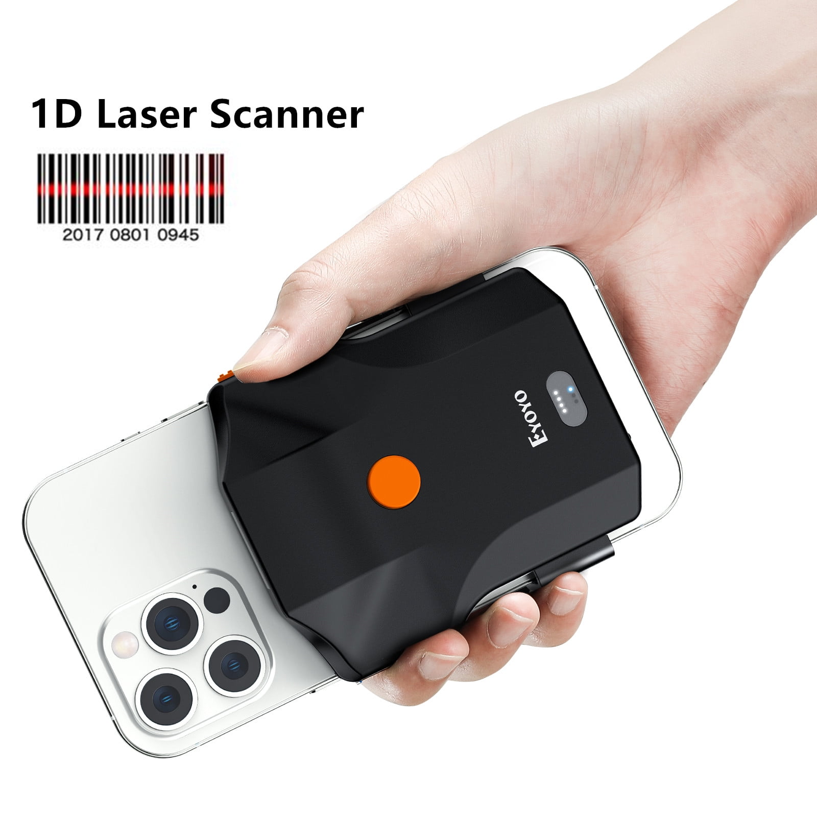 EY-032P 2D Bluetooth Barcode Scanner Portable Back Clip Scanners ...