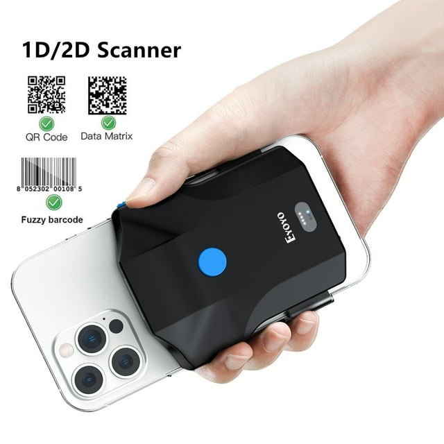EY-032P 2D Bluetooth Barcode Scanner Portable Back Clip Scanners ...