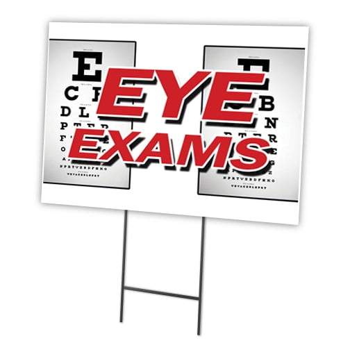 EYE EXAMS 18"x24" Yard Sign & Stake | Advertise Your Business | Stake ...