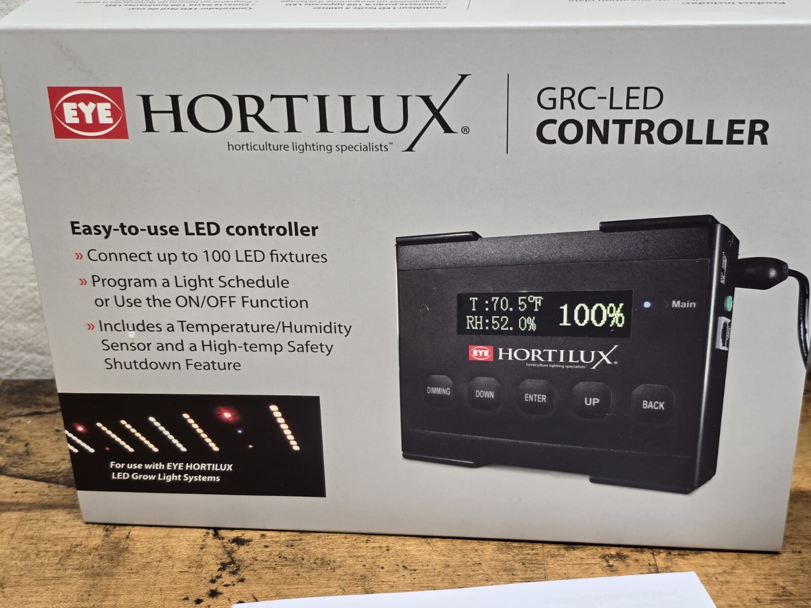 EYE Hortilux GRC-LED Grow Room Light Kit Controller Temperature Sensor ...