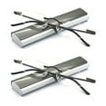 EYE ZOOM 2 Pack Compact Metal Rimless Reading Glasses with Light Slim ...