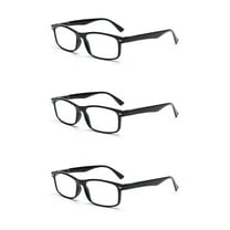 EYE ZOOM 3 Pack Metal Frame Round Reading Glasses with Spring Hinge ...