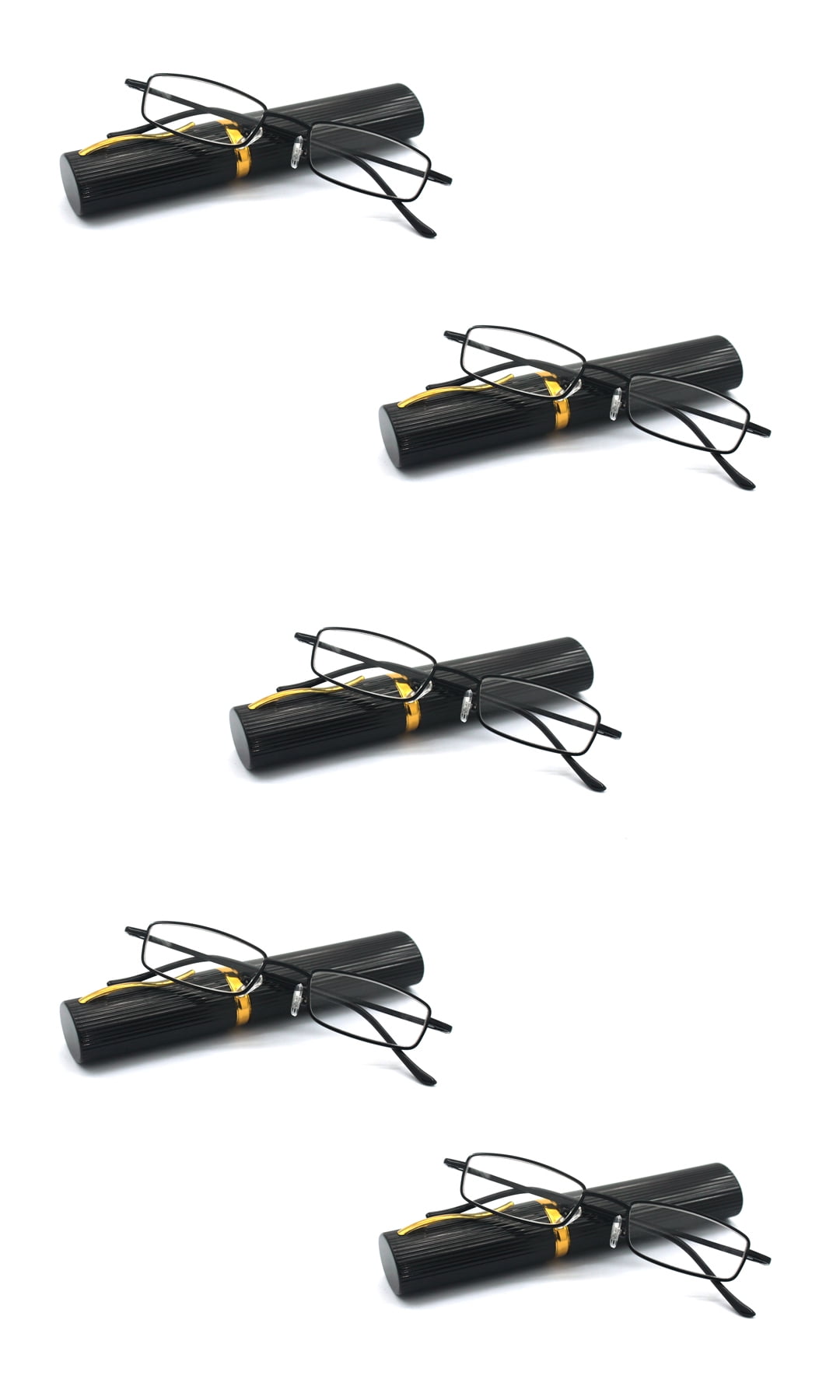 EYE ZOOM 5 Pack Readers Ultra Slim Compact Lightweight Tube Reading ...