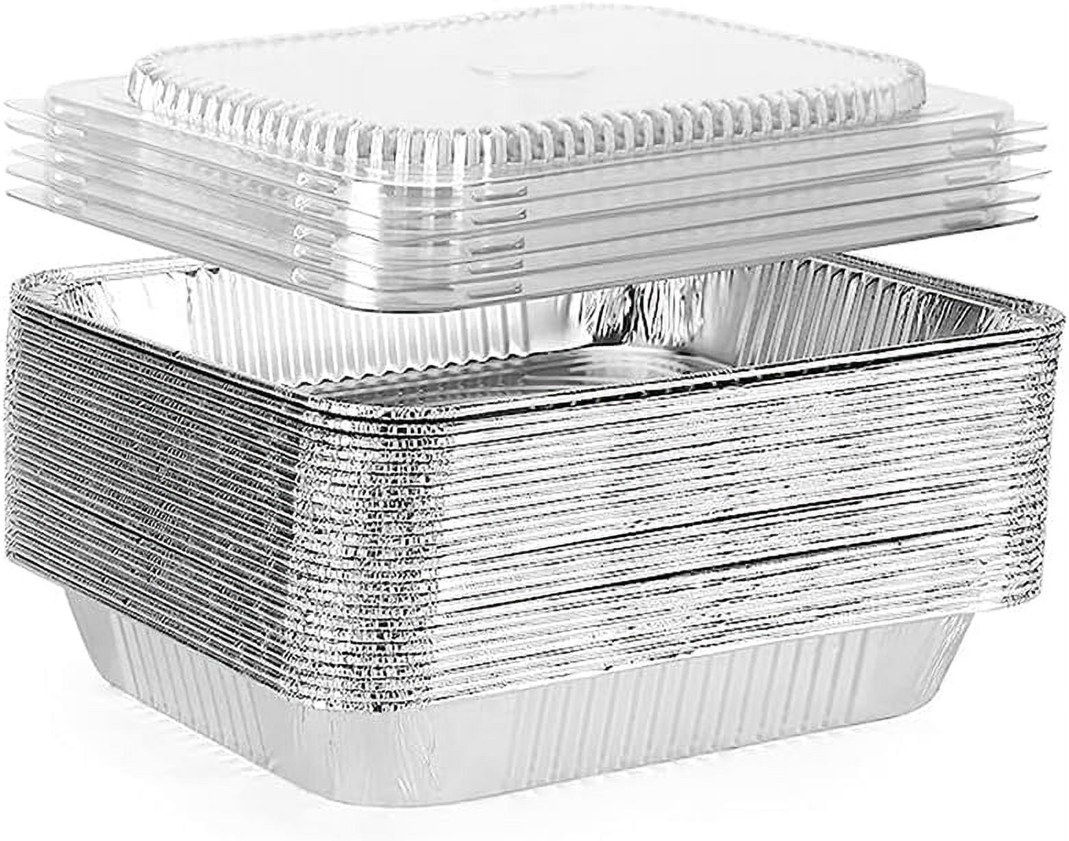 EYE4TECHS Aluminum Pans Trays Disposable with Pack of 50 - 12x8 Inch ...