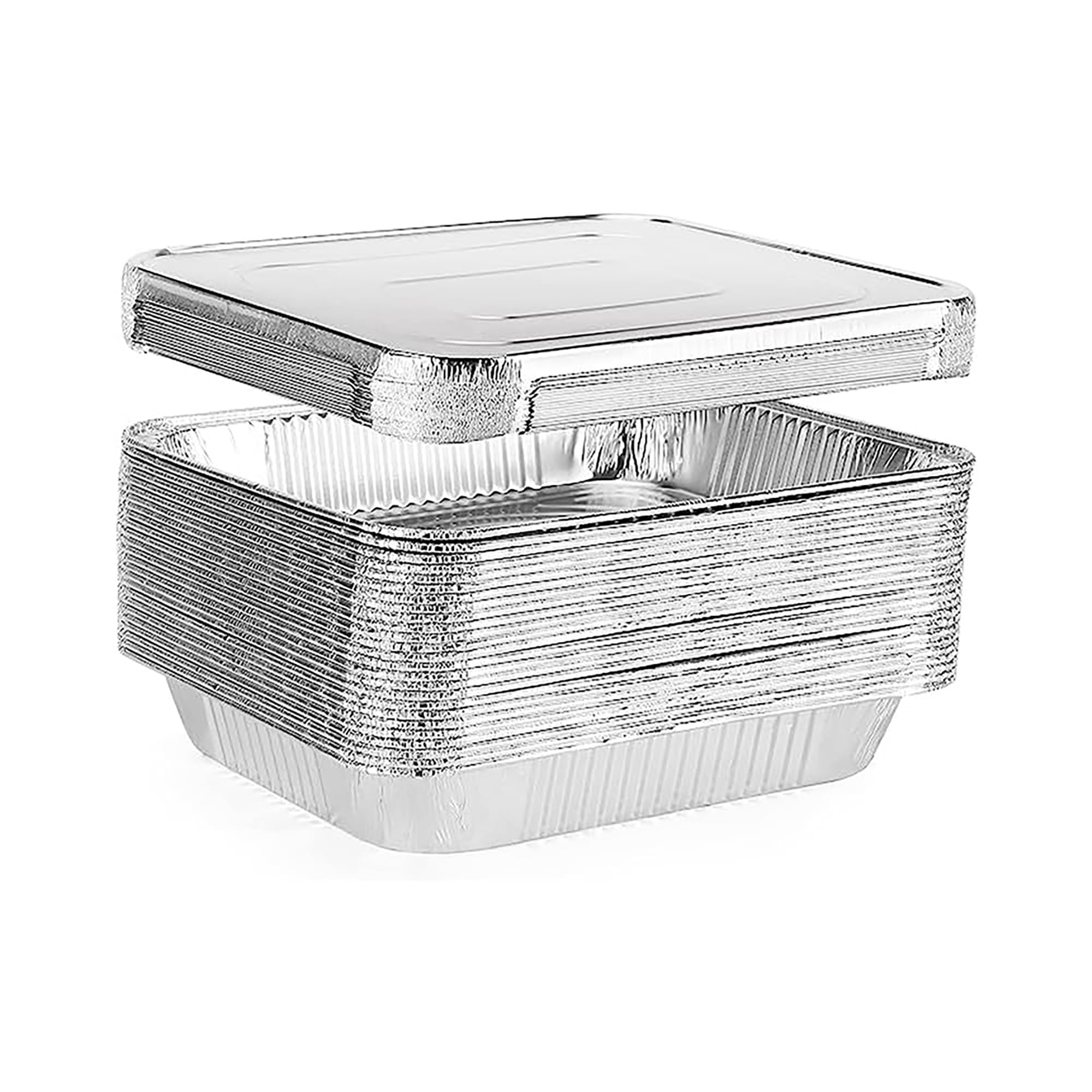 EYE4TECHS Aluminum Pans Trays with Pack of 30-12x8 inch Paper Lids Food ...